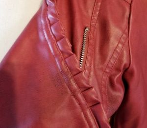I.B. Diffusion | Jackets & Coats | Ib Diffusion Red Faux Leather Jacket ...